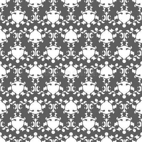 Abstract Classical Monochrome Seamless Pattern Stock Illustration