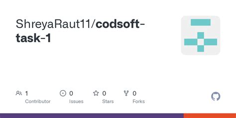 GitHub ShreyaRaut Codsoft Task
