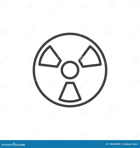 Radiation Line Icon Stock Vector Illustration Of Icon 105460899