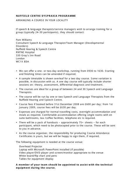 Nuffield Centre Dyspraxia Programme Ndp3