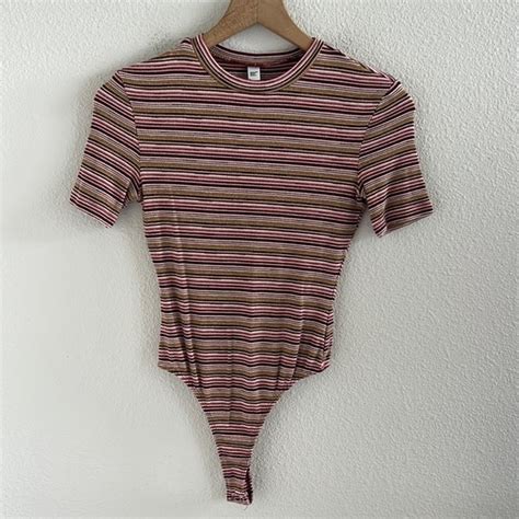 American Apparel Tops American Apparel Mini Rib Striped Y2k 9s