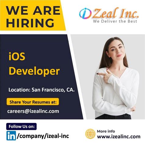 Izeal Inc On Linkedin Hiring Iosdeveloper Hiringnow Job Recruiting Careeropportunities