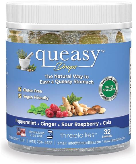 Queasy Drops Assorted Flavours 32 Lozenges Cancerpal