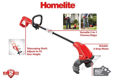 Homelite UT41113 13 In 4 Straight Electric String Trimmer Bigbigmart Com