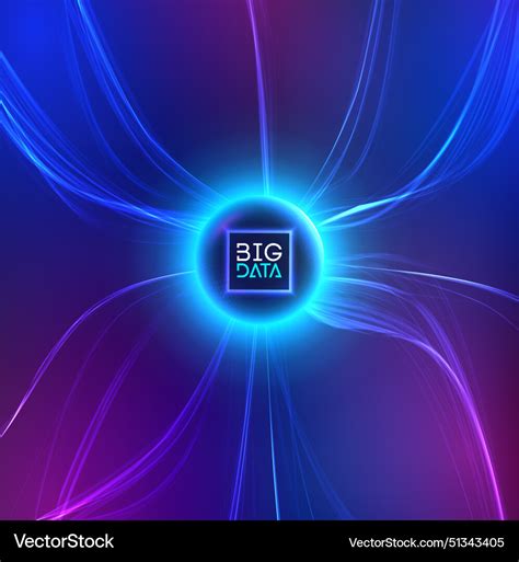 Data Flow Technology Background Information Vector Image