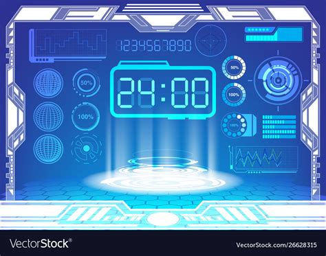Hud Interface Royalty Free Vector Image VectorStock