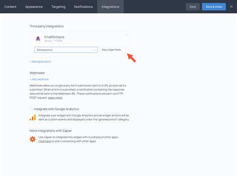 How To Integrate Widgets With Emailoctopus Getsitecontrol
