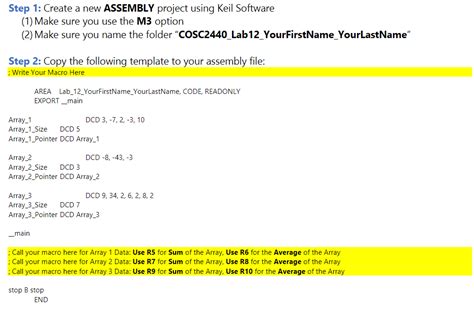 Step 1 Create A New Assembly Project Using Keil
