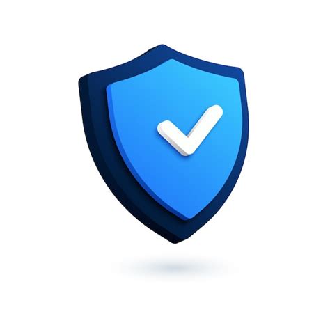Premium Vector Technology Security Shield Logo D Vector Icon Of Checkmark Vpn Symbol Digital