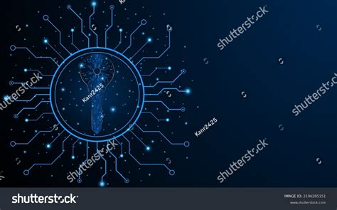 Abstract Technology Circuit Board Background Key Stock Vector Royalty