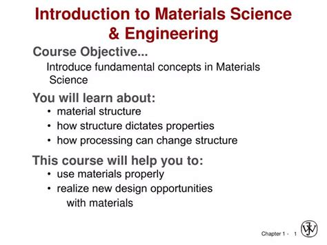 Ppt Introduction To Materials Science And Engineering Powerpoint Presentation Id5686130