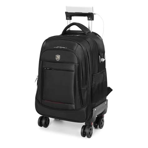 360° Rotating Water Resistant Rolling Backpack With 4 Removable Wheels