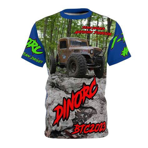 Anthony Johnson Dinorc Btc2023 Team Driver T Shirt Blue Sleeves