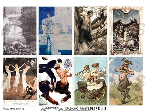 Sexy Creature Myth Digital Print Vintage Art Digital Etsy