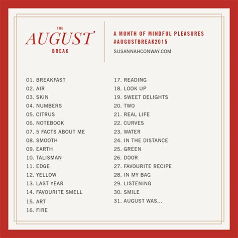 The August Break Debra Smouse
