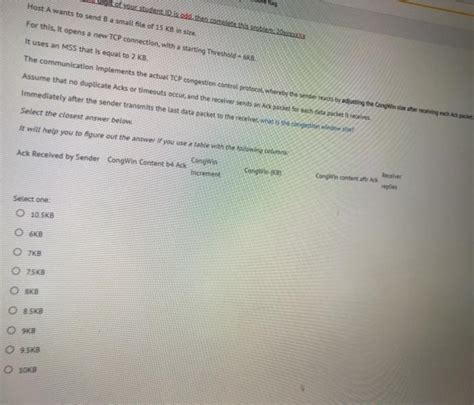 solved host a wants to send a small file of 25 kb instre it