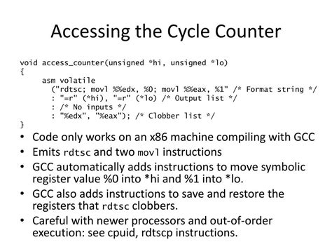 Ppt Csc469 Tutorial2 Inline Assembly Cycle Counters Gnuplot Latex