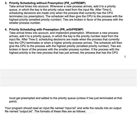 Solved 3 Priority Scheduling Without Preemption