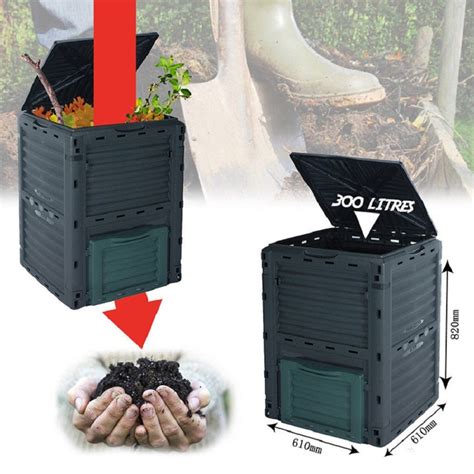 Hot Selling 300L Rectangular Collapsible Greenhouse Eco Friendly Plastic Food Composting Bin