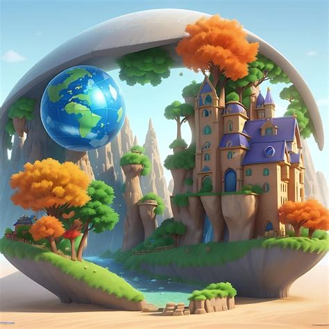 Premium Ai Image 3d Own World