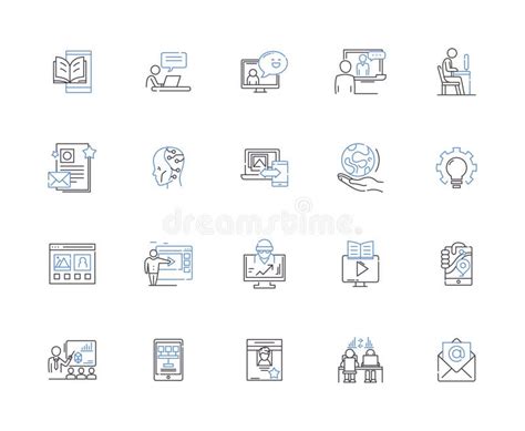 Information Science Outline Icons Collection Information Science