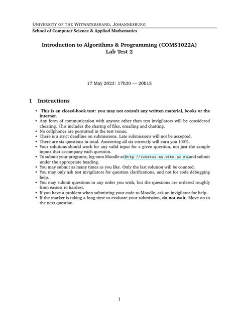 2023 Lab Test 2b Pdf Mathematics Computing