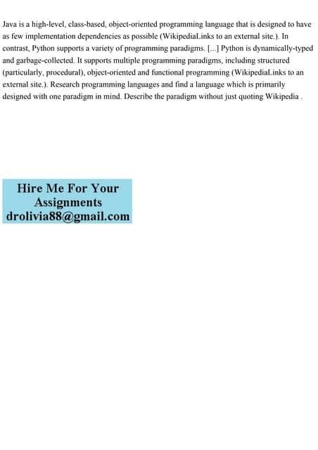 Java Is A High Level Class Based Object Oriented Programming Langpdf