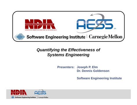 Pdf Quantifying The Effectiveness Of Systems Engineeringthe Value