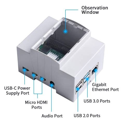 DIN Rail Case For Raspberry Pi 4 Model B
