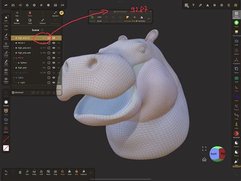 Quadremesher Mini Preview Of The Polycount Of The Selected Object Feature Request Nomad Sculpt