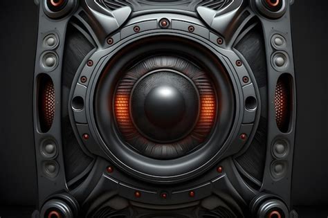 Premium Ai Image Subwoofer Dynamic Membrane Or Sound Speaker Neural