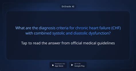 What Are The Diagnosis Criteria For Chronic Heart Failure Chf With