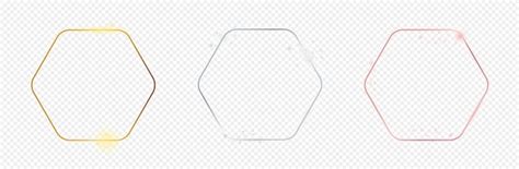 Premium Vector Set Of Three Rounded Hexagon Frames