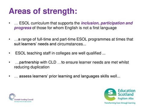 English For Speakers Of Other Languages In Scotlands Colleges Ppt