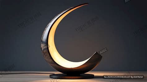 Ai创作图磁悬浮灯 3d台灯 3d小夜灯 Led月牙 创意现代台灯 月球形状灯造型 器物型灯 个性台灯 月牙led 创意小台灯 个性立灯 台灯造型艺术台灯 异形灯造形 创意小夜灯 Led床头柜