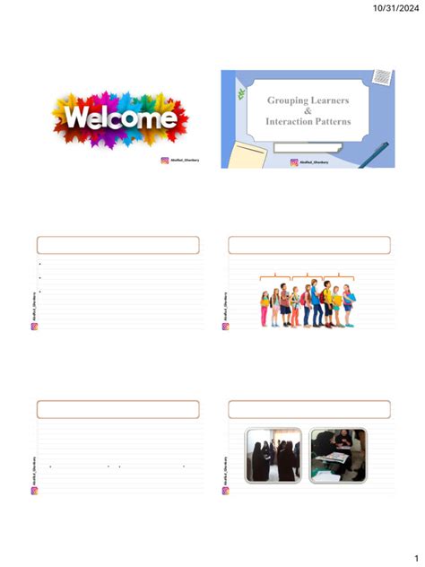 Handout Grouping And Interaction Patterns Pdf Learning First Language