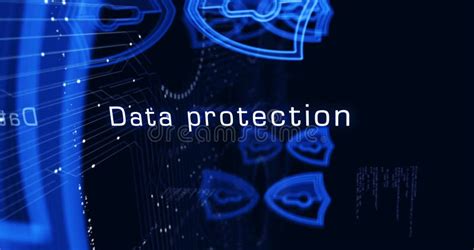 Cyber Security And Digital Network Protection Symbols Loop Concept Stock Footage Video Of Data
