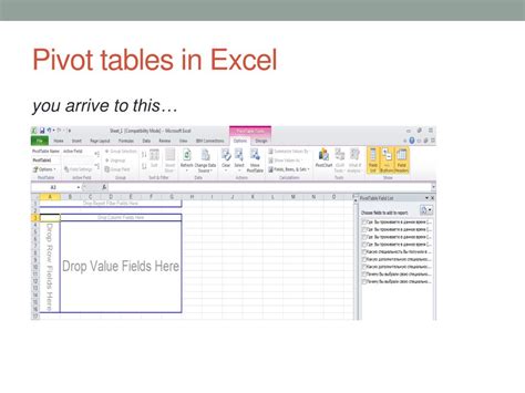 PPT DATA ANALYSIS WITH EXCEL PIVOT TABLES PowerPoint Presentation Free Download ID 2535571