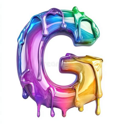 Colorful, Dripping Letter G with a Glossy Finish, Showcasing Vibrant ...