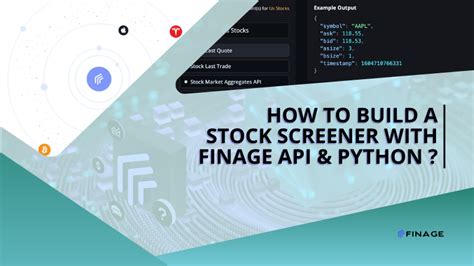 How To Build A Stock Screener With Finage Api And Python