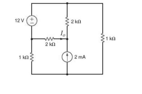 solved calculate the current i0 using thevenin s theorem on