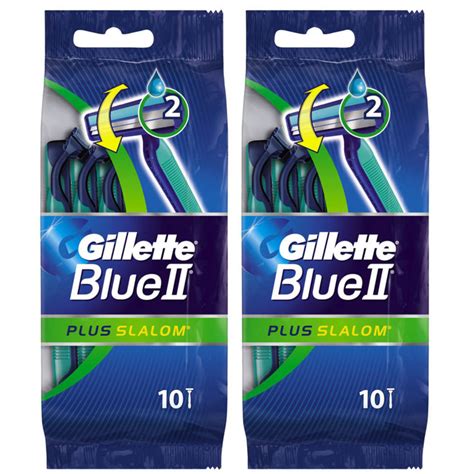 Buy Gillette Slalom Plus Blue2 2-Blade Razors 10 Pieces cheaply | coop.ch