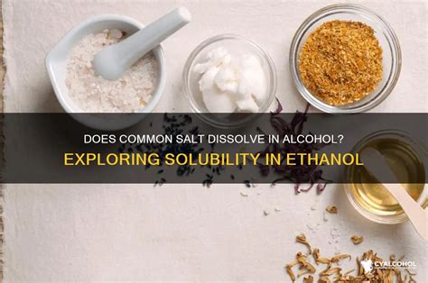 Does Common Salt Dissolve In Alcohol Exploring Solubility In Ethanol