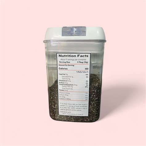 Editable Nutritional Facts Table Template Canva Multiple Formats Digital Download Canva