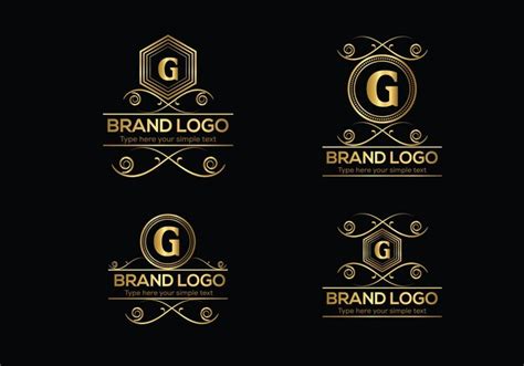 Premium Vector | A set of logos for a brand called g