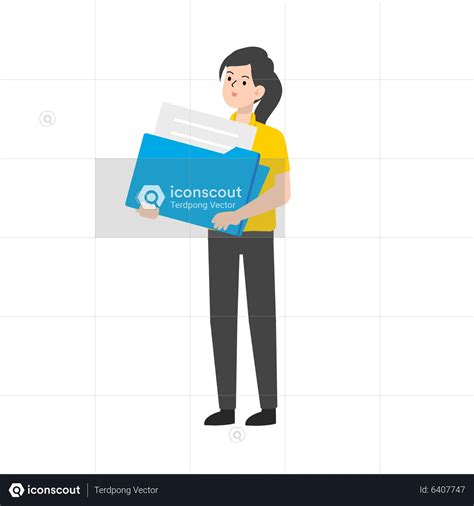 Woman Holding Document Animation Free Download People Animations Iconscout