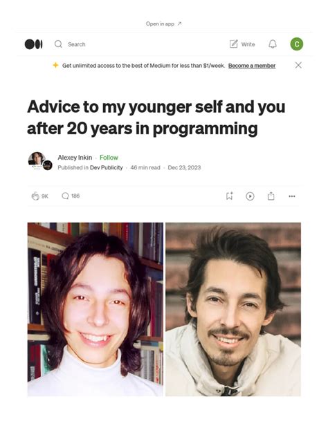 Advice To My Younger Self And You After 20 Years In Programming By
