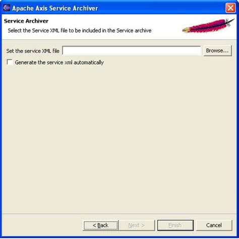 Service Archive Generator Wizard Guide For Eclipse Plug In Apache Axis2