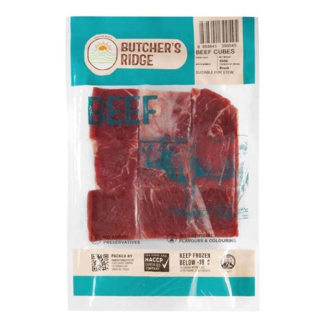 Butchersridge Frozen Beef Cubes 500g