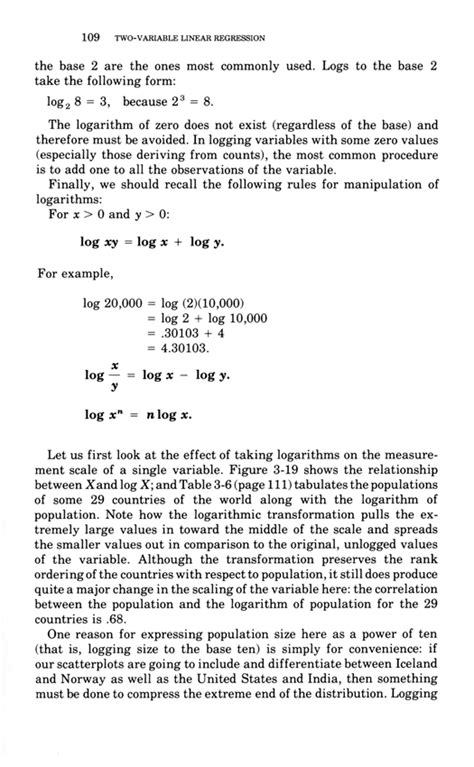 Taking Logarithms In Statistical Data Edward Tufte